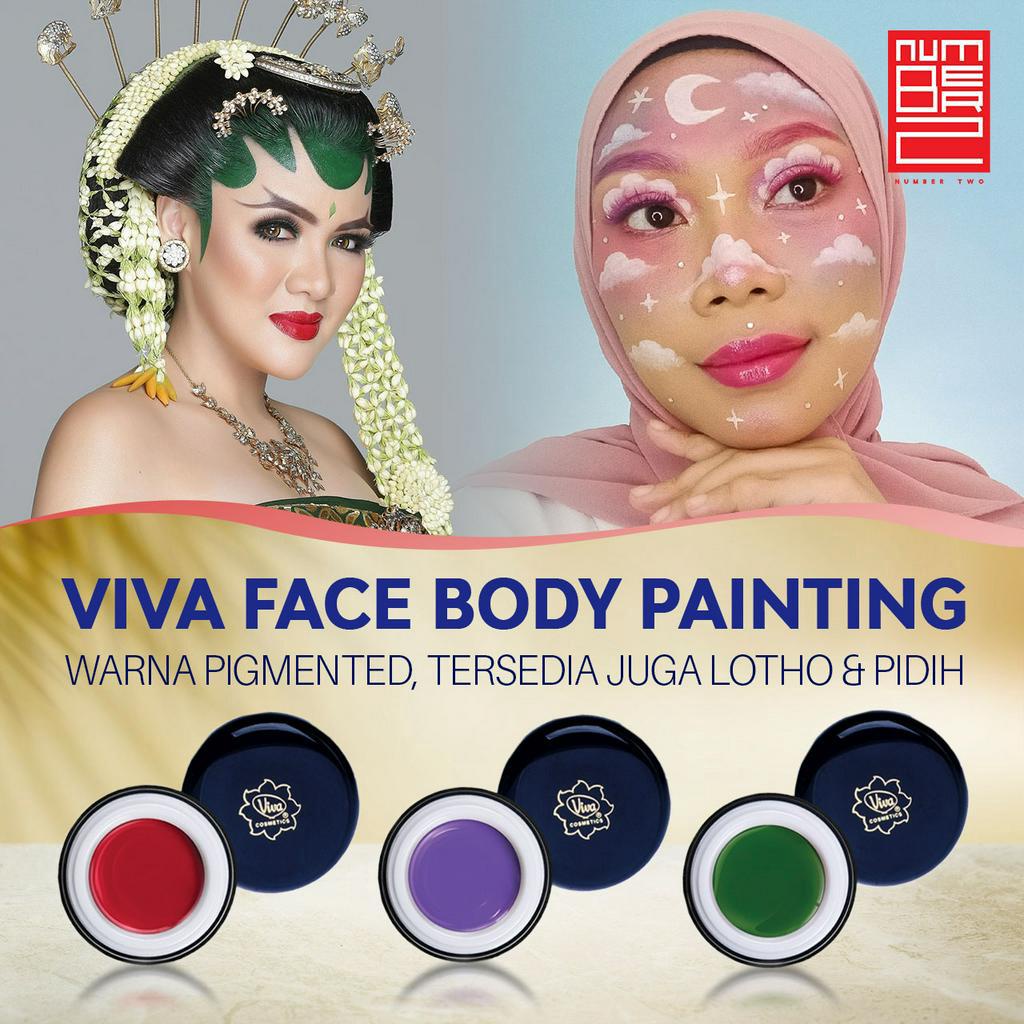Jual Viva body painting waterbased face satuan waterproof anti air biru ...