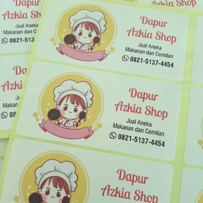 Jual (isi 42 pcs) cetak stiker label isi 42 stiker label ukuran sedang ...