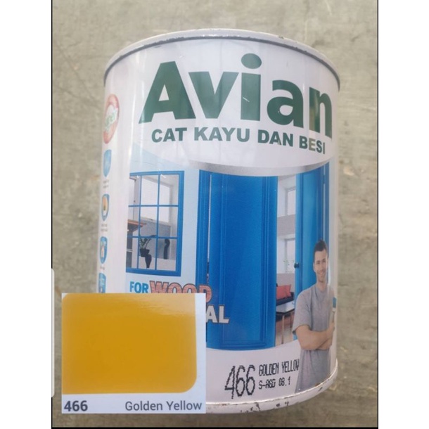 Jual Cat kayu dan besi avian warna golden yellow/kuning | Shopee Indonesia