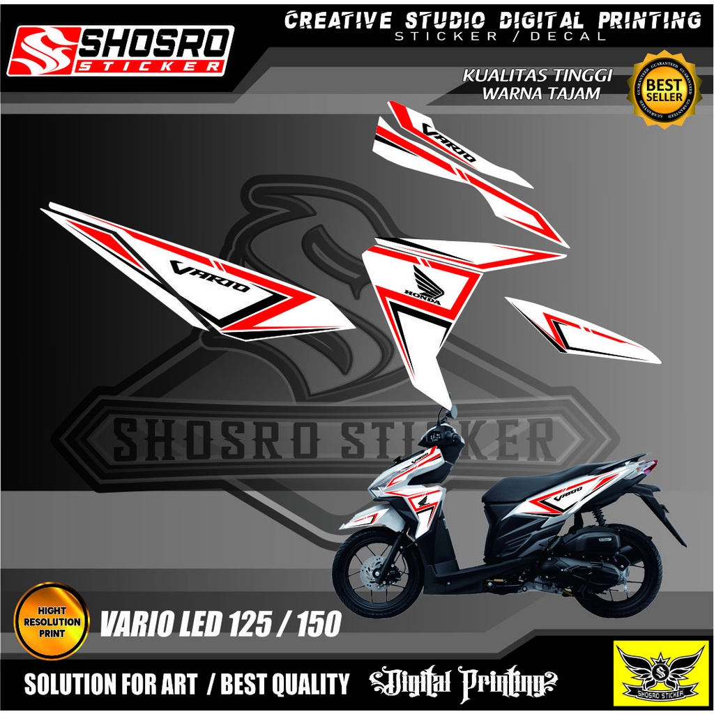 Jual LOKS MOTIF MOTOR HONDA VARIO LED - LID VARIASI STRIPING CUSTOM STICKER/STRIPING VARIASI ...
