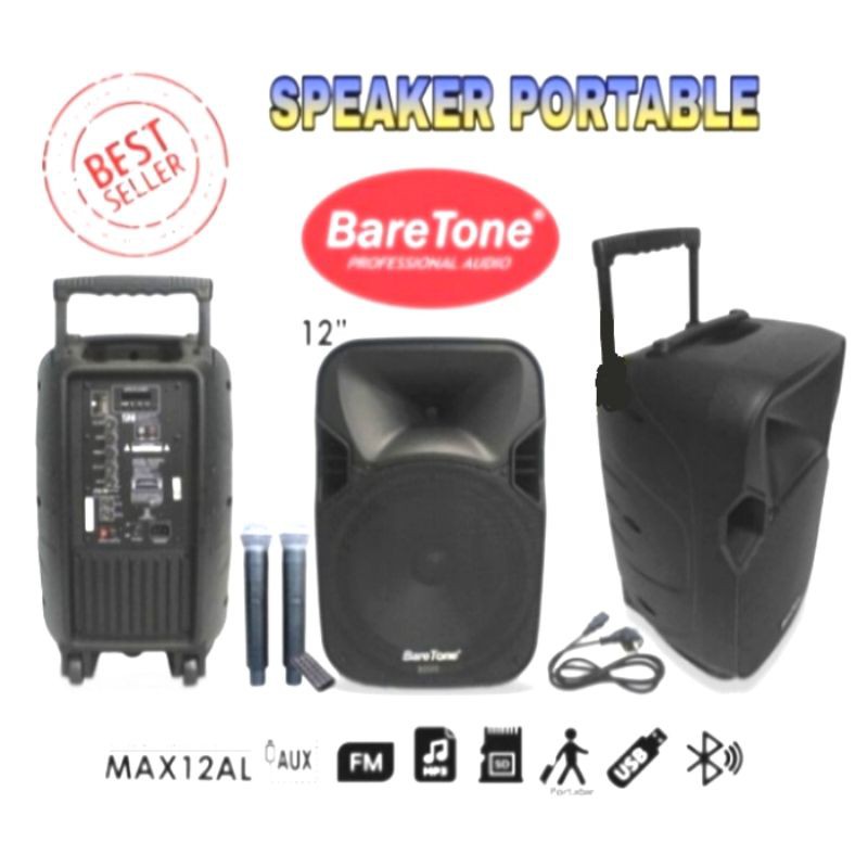 Jual BareTone MAX 12 AL Speaker Portable Wireless Metting bluetooth ...