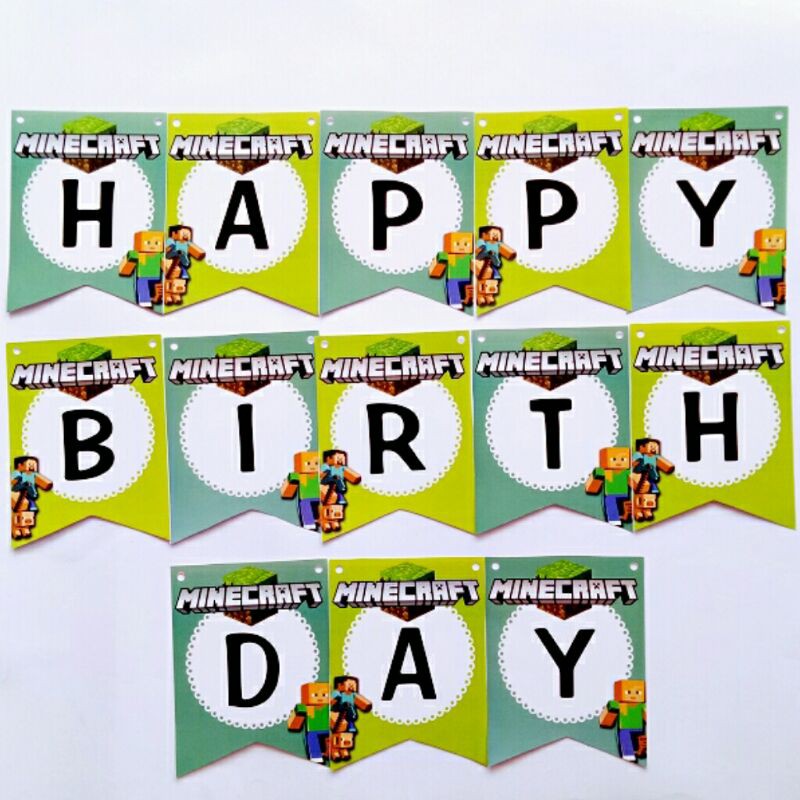 Jual banner bunting garland flag happy birthday ulang tahun hbd ...