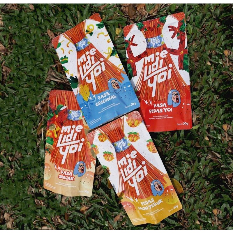 Jual Mie Lidi Yoi 4 varian rasa, rasa original, rasa pedas yoi, rasa ...