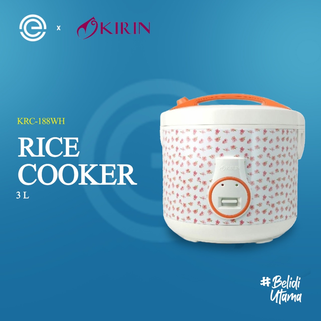 Jual KIRIN Rice Cooker Extra Besar 3 Liter KRC-188WH | Shopee Indonesia