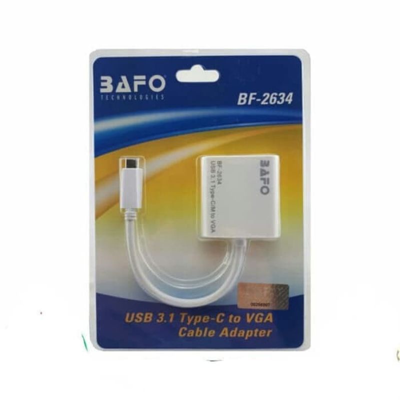 Jual Converter USB 3.1 Type C to VGA BAFO BF-2634 / BF2634 | Shopee ...