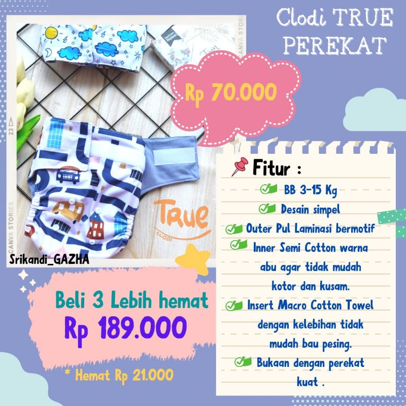Jual Paket Hemat True clodi, popok kain tipe perekat isi 3 pc | Shopee ... Jual Paket Hemat True clodi, popok kain tipe perekat isi 3 pc | Shopee ...