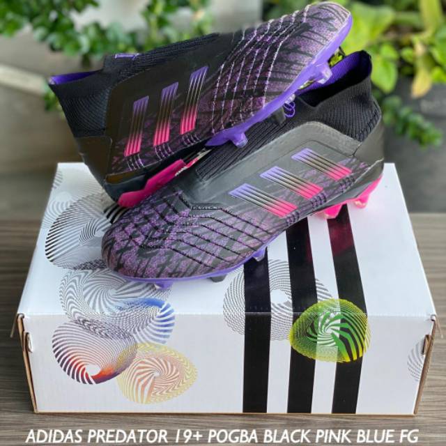 Jual Adidas Predator 19+ Pogba Black Pink Blue FG | Shopee Indonesia