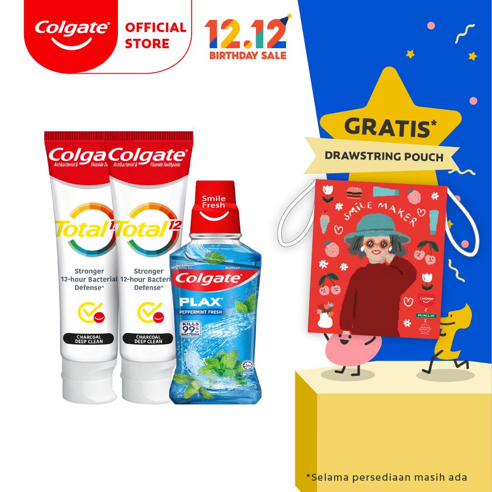 Jual [Exclusive Kelly's Co Bundle Merchandise] Colgate Total Charcoal ...