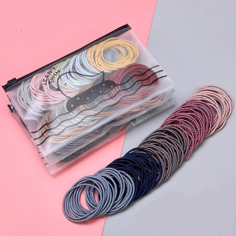 Jual KARET RAMBUT KOREA 100 PCS KARET RAMBUT KOREA IMPORT POUCH ISI 100 ...