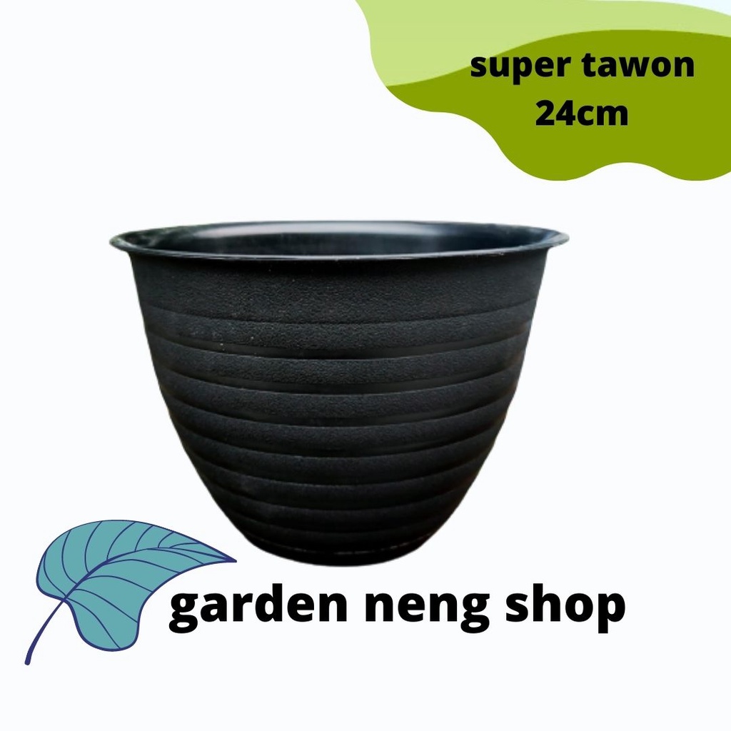 Jual POT SUPER TAWON 27 CM HITAM -POT TAWON POT PLASTIK 27CM VAS POT ...