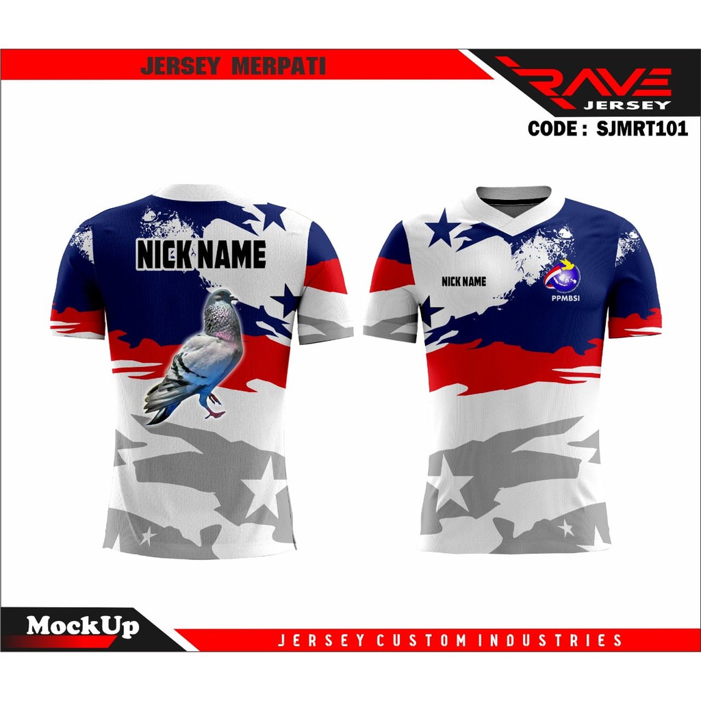 Jual JERSEY MERPATI PENDEK PRINTING CUSTOM | Shopee Indonesia