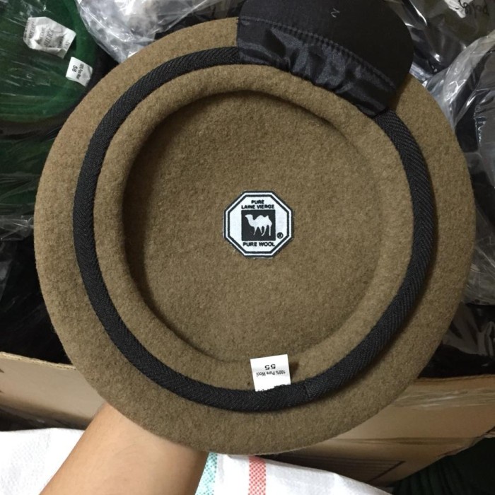 Jual Topi Baret Kemhan / Pns, Camel Asli Logo Onta Hitam Original ...