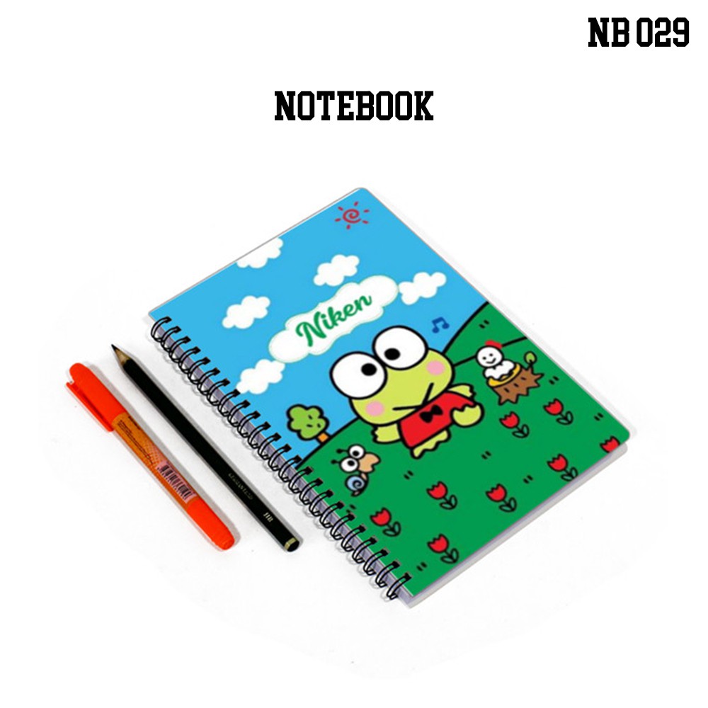 Jual NOTEBOOK SPIRAL A5 CUSTOM DESIGN / NOTE BOOK CUSTOM (KEROPPI ...