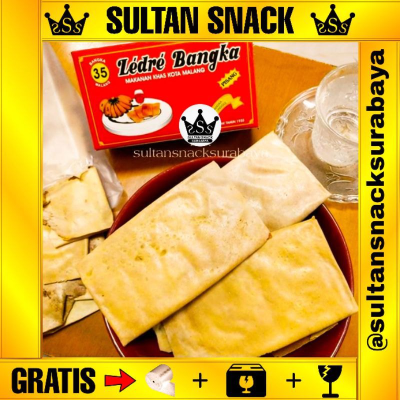 Jual SULTAN SNACK Ledre Pisang Bangka 35 Kecil isi 10 Lembar | Shopee ...