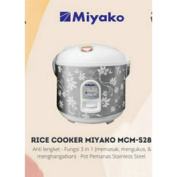 Jual MAGIC COM MIYAKO MCM 528 kapasitas 1,8 Ltr | Shopee Indonesia