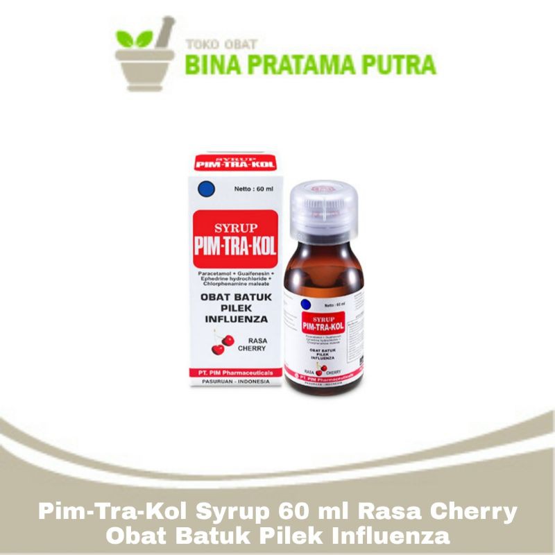 Jual Pim-Tra-Kol Sirup Rasa Cherry 60 ML untuk Anak PimTraKol Obat ...