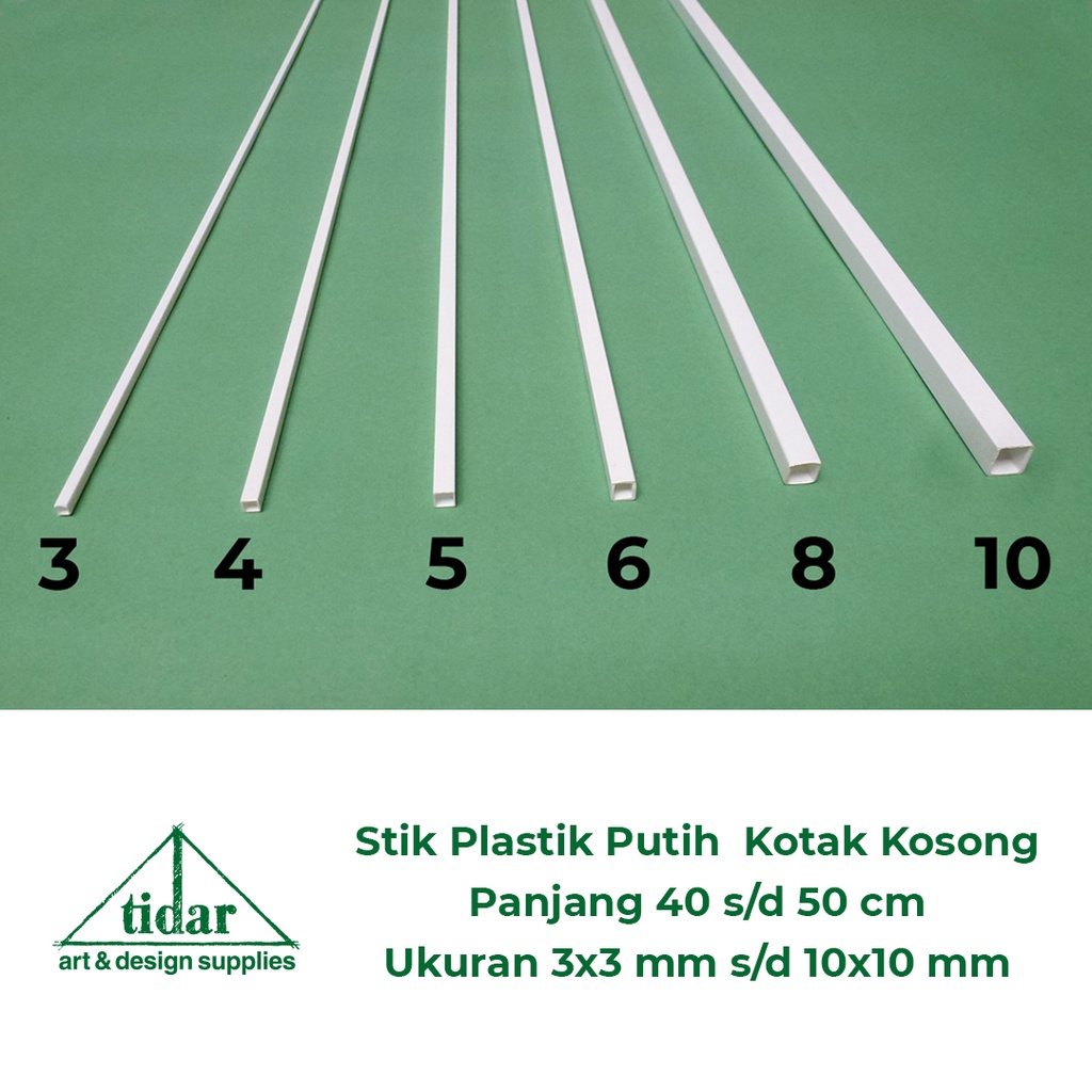 Jual White Square Tube Plastic Stick - Stik Plastik Putih Kotak Kosong ...