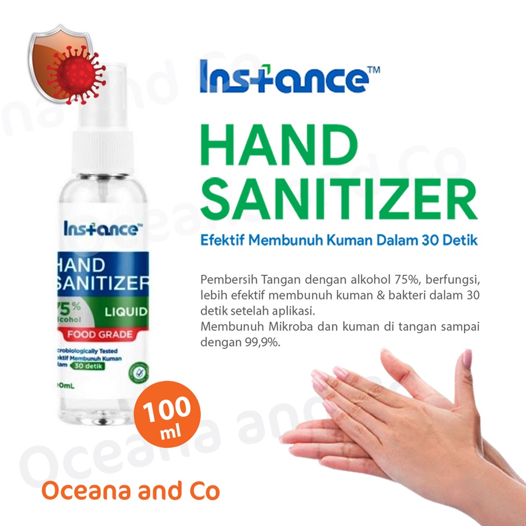 Jual Instance Hand Sanitizer Spray/Liquid 100 mL Botol | Shopee Indonesia