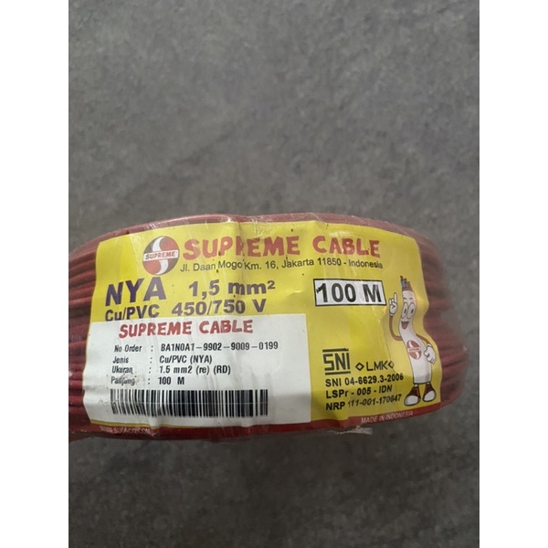 Jual Kabel Supreme NYA 1x1.5mm | Shopee Indonesia