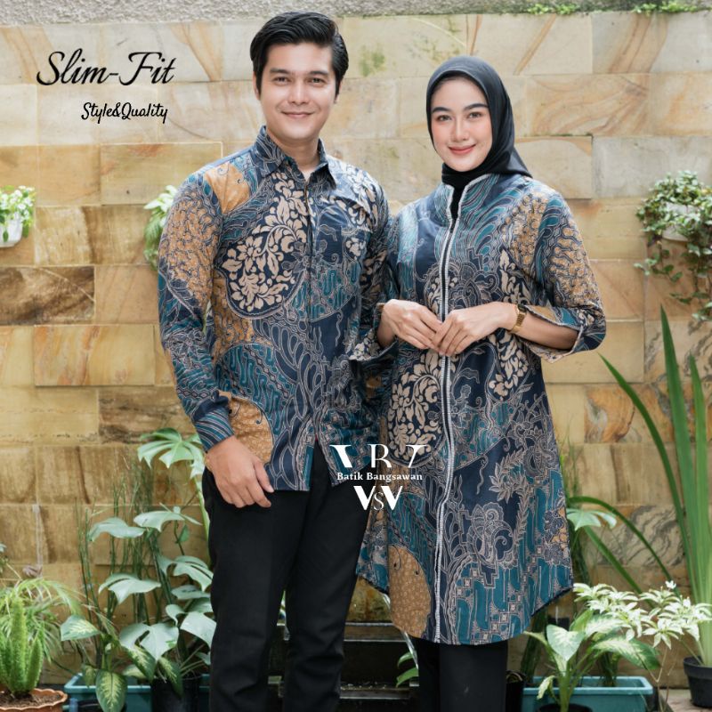 Jual Batik Couple | Batik Couple Modern | Baju Batik Couple | Batik Tunik Couple | Shopee Indonesia