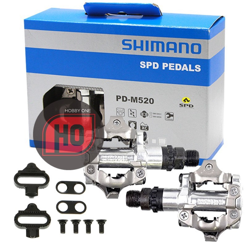 Jual Shimano SPD Pedal PD-M520 Silver - Pedal Cleat MTB | Shopee Indonesia