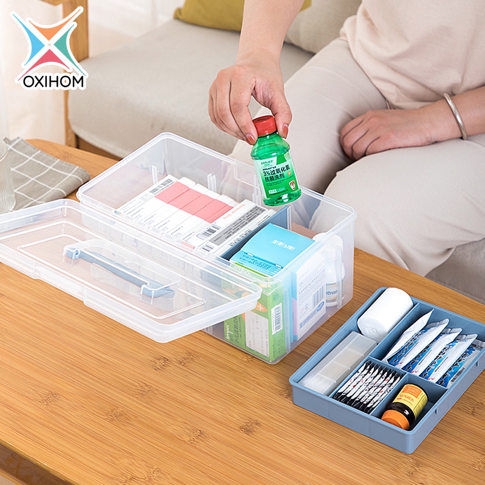 Jual Oxihom Tempat Kotak Penyimpanan Box Mainan Kotak Obat Tool Box ...