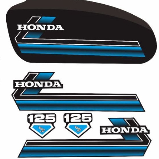 Jual Striping stiker list body Honda cb 125 biru simpel | Shopee Indonesia