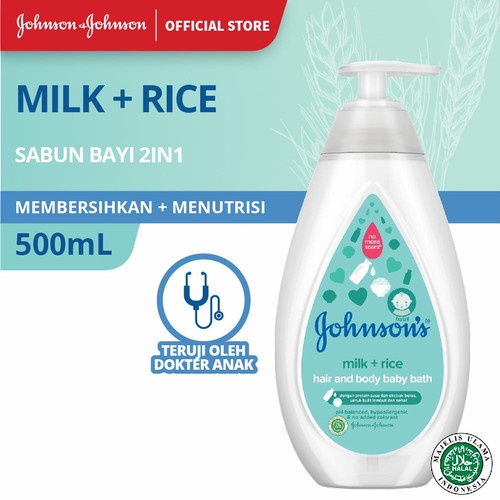 Jual Sabun Mandi Anak Bayi JOHNSON'S BABY Hair & Body Bath MILK RICE ...