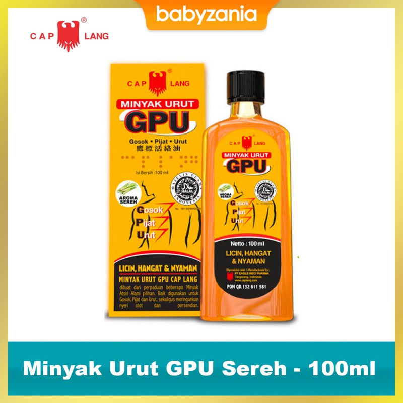 Jual Cap Lang GPU Minyak Urut Sereh / Citronella Oil - 100 ml | Shopee ...