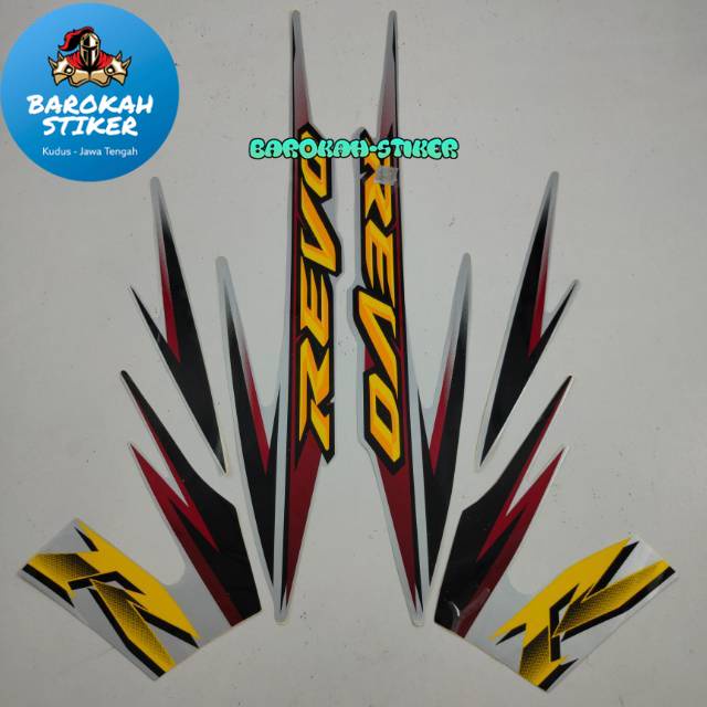 Jual Striping stiker polet motor honda revo r 2007 silver body standar ...