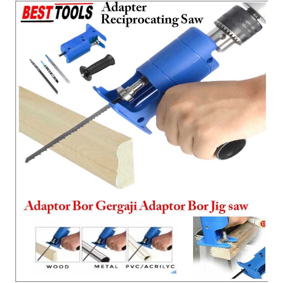 Jual Adaptor Bor Gergaji Adaptor Bor Jig saw Reciprocating Saw Potong ...