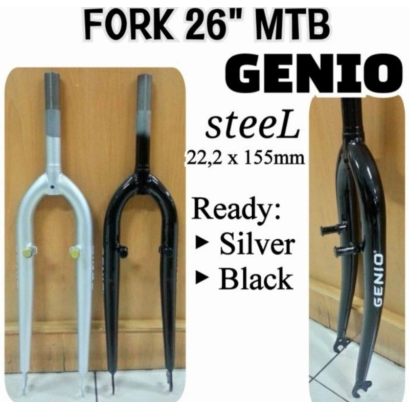 Jual fork 26 MTB GENIO standar insert 22.2 | Shopee Indonesia