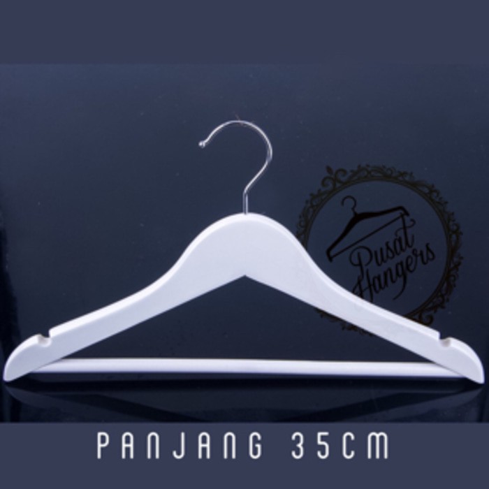 Jual hanger kayu palang putih panjang 35cm | Shopee Indonesia