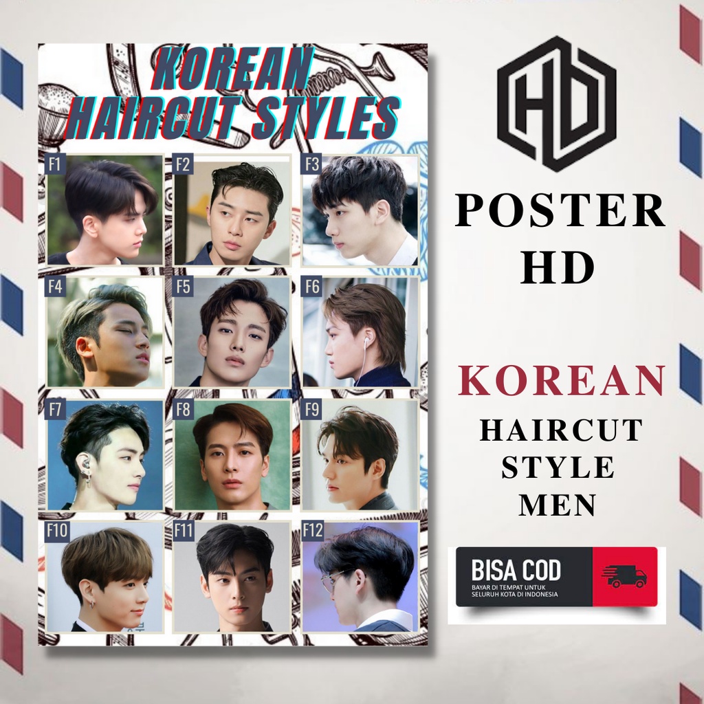 Jual POSTER HD - poster pangkas rambut pria 2022 model KOREAN STYLE ...