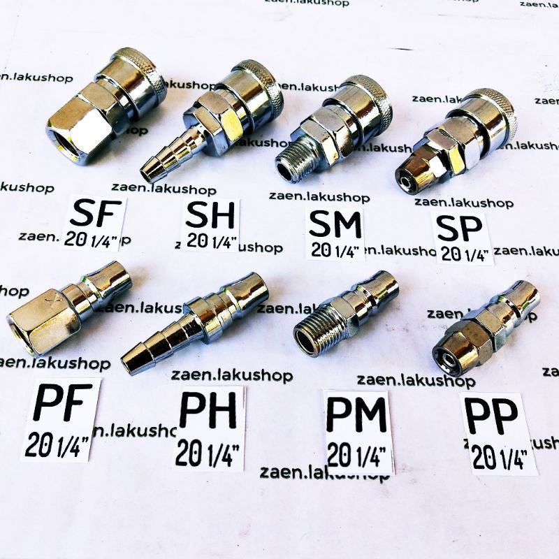 Jual COD Quick Coupler Socket nepel Selang Spiral Kompresor | Shopee ...