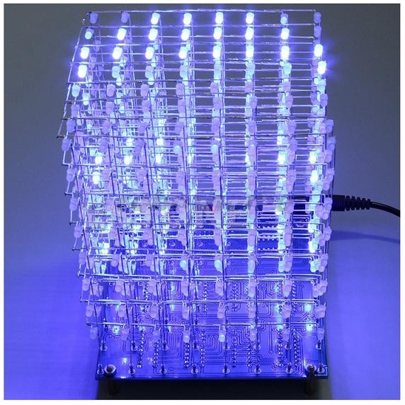 Jual 3D LIGHTSQUARED 8X8X8 LED CUBE WHITE LED BLUE RAY DIY KIT | Shopee ...