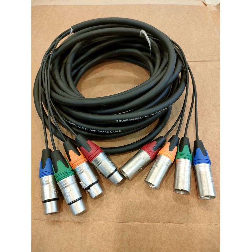 Jual 25 Meter Kabel snake isi 4 ch Lengkap+Konektor Male To Female ...