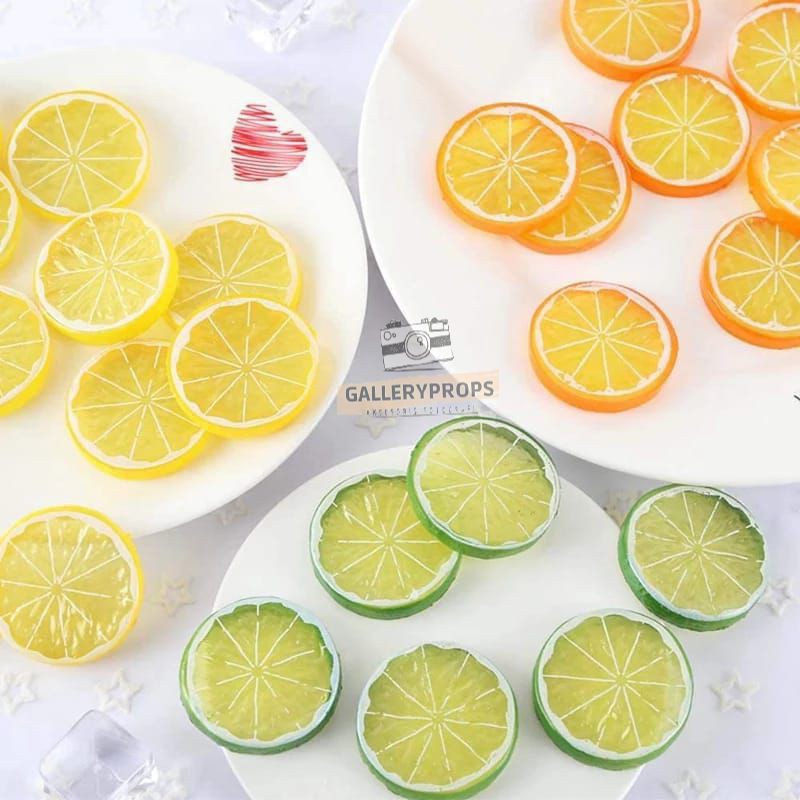 Jual lemon potong slice artificial props fotografi | Shopee Indonesia