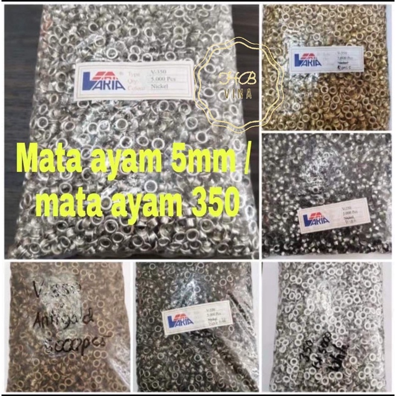 Jual mata ayam eyelet 5mm / mata ayam 350 / 5000pcs | Shopee Indonesia