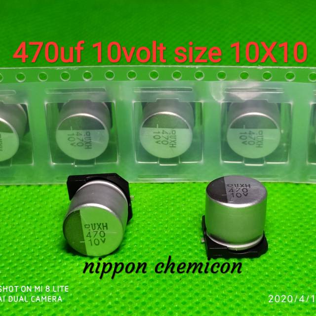 Jual Solid kapasitor capasitor elko elco SMD 470uf 10v 470 uf 10 v ...