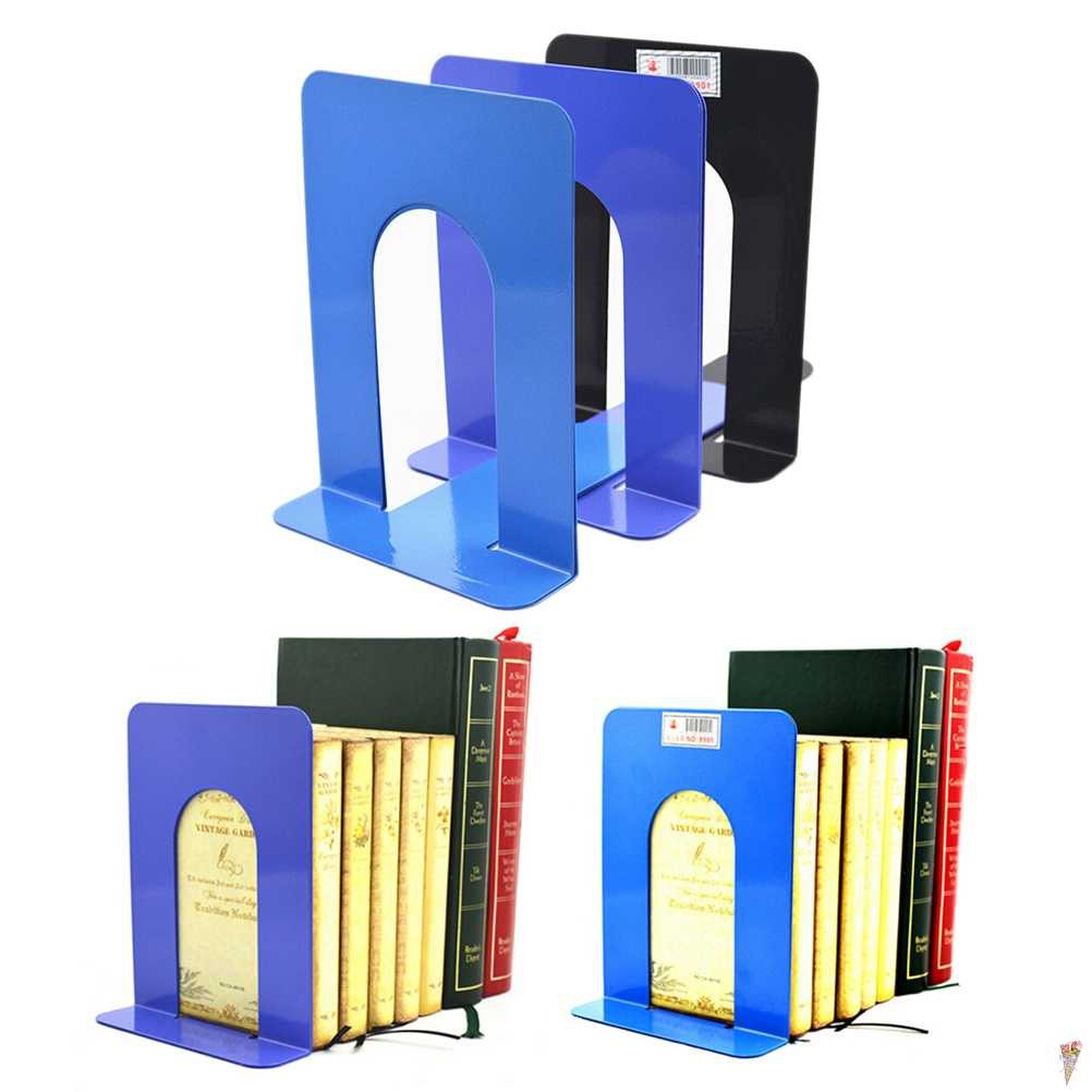 Jual BookEnd Metal Pembatas Buku Besi Penyangga Buku Book End Warna ...