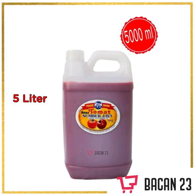 Jual Sumber Jaya Jergen 5L ( Saus Tomat - Saus Lombok ) / Saos Jerigen ...
