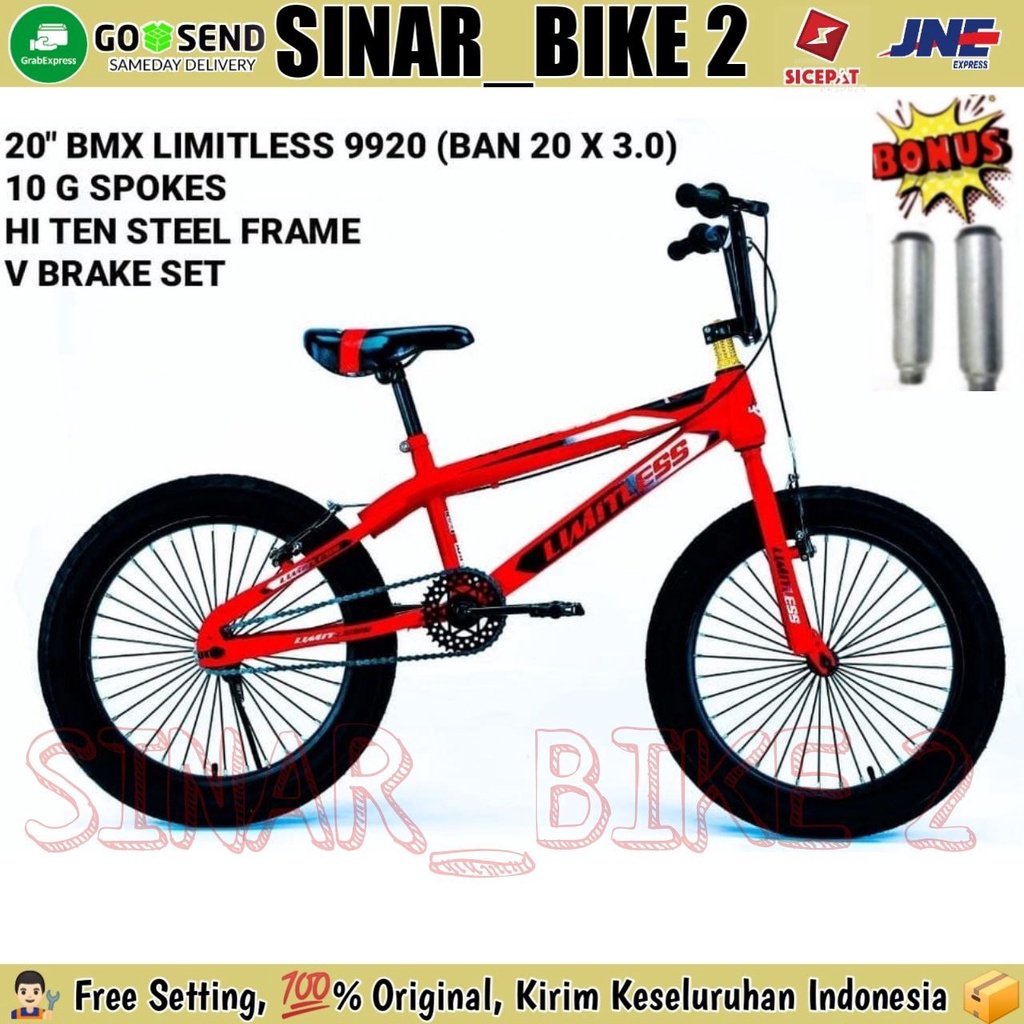 Jual Sepeda Anak Laki 20 Inch BMX LIMITLESS 9920 Ban Jumbo Bonus Jalu ...