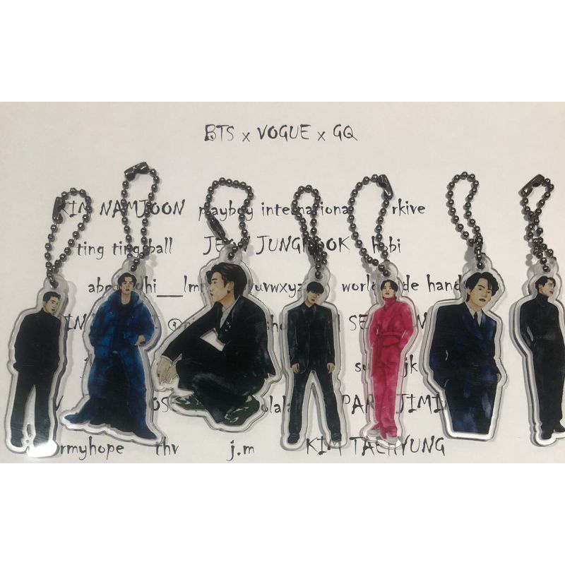 Jual Keychain BTS x Vogue x GQ (Ready Jakarta) | Shopee Indonesia