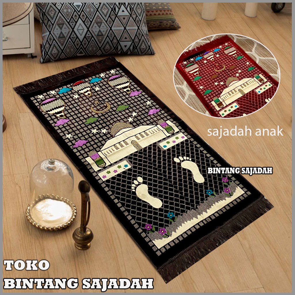 Jual Sajadah Turkey Sejadah Anak Ukuran 53 cm x 110 cm bahan halus ...