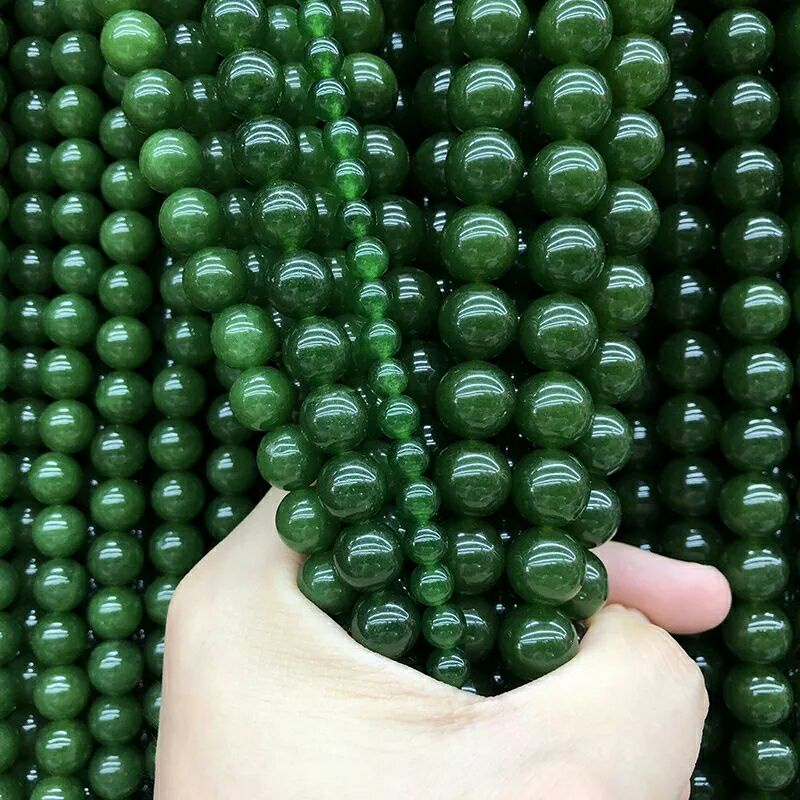 Jual Bahan Gelang Batu Alam Green Dark Jade | Shopee Indonesia