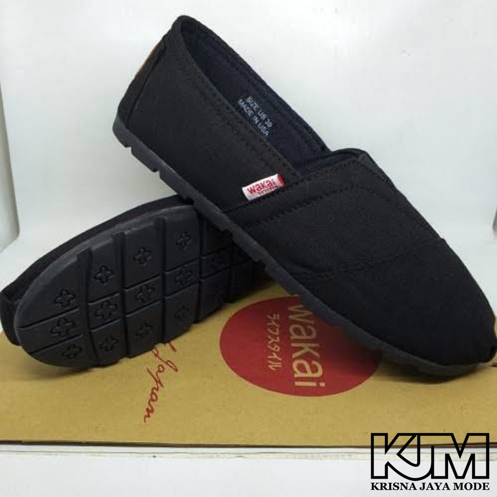 Jual SEPATU PRIA SEPATU WAKAI SEPATU SLOP PRIA WAKAI HITAM MERAH ...