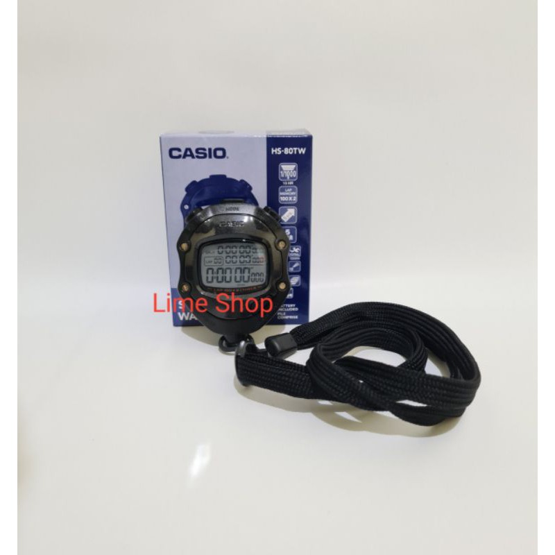 Jual Stopwatch Casio HS 80 TW / Alat Pengukur Waktu Casio HS80TW | Shopee Indonesia