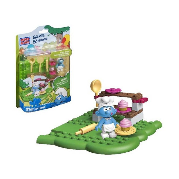 Jual MEGA BLOKS ORIGINAL THE SMURFS - 10737 Baker Smurf | Shopee Indonesia