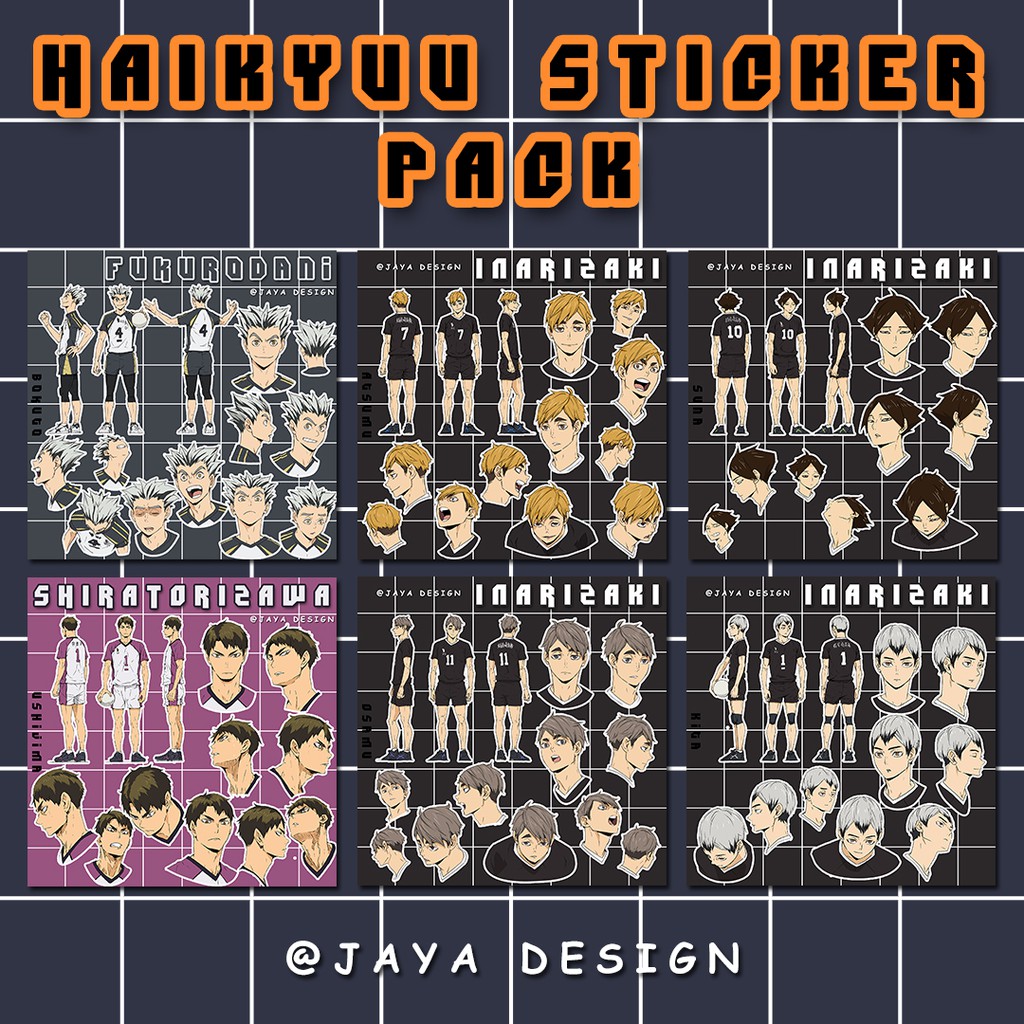 Jual STICKER ANIME HAIKYUU / STICKER HAIKYUU / STIKER CHARACTER HAIKYUU ...